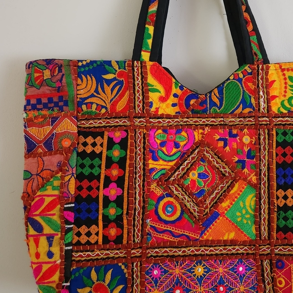 Hand Crafted | Bags | Boho India Tote Purse | Poshmark